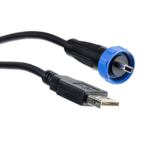 Bulgin Fully Overmoulded USB Cable 400 Series USB Standard A Plug To ...