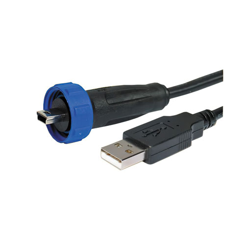 Bulgin Fully Overmoulded USB Cable 400 Series USB Standard A Plug To ...