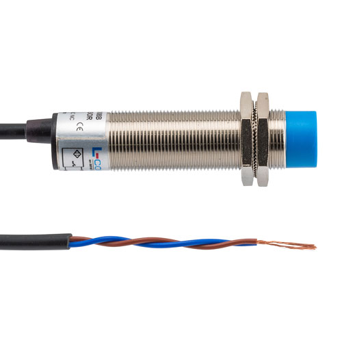 Capacitive Proximity Sensor, Cylindrical, M18, Non-shielded, Ni-plated Brass, AC 2-wire NO ...