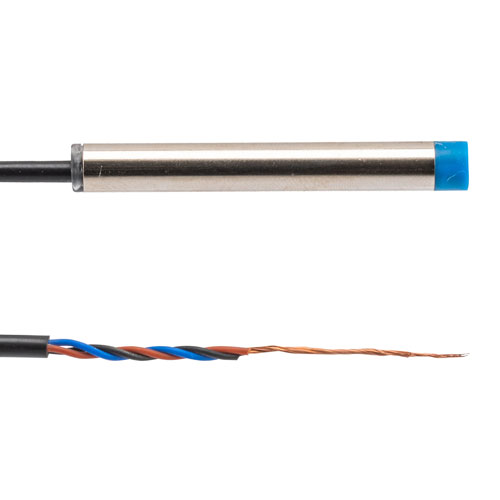 Inductive Proximity Sensor, Cylindrical, M6, Non-shielded, Ni-plated Brass, PNP NO, Sensing ...
