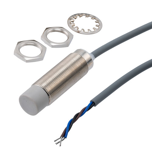 Inductive Proximity Sensor, cylindrical, M18 threaded, non-shielded, Ni-Cu alloy, NPN NO ...