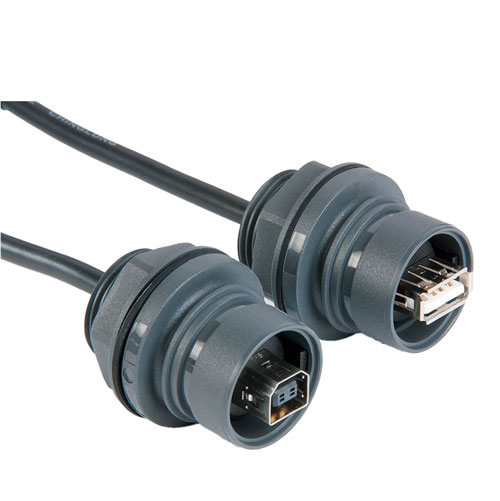 Bulgin Front Panel Mounting Connector, IP rated sealed B type USB at ...