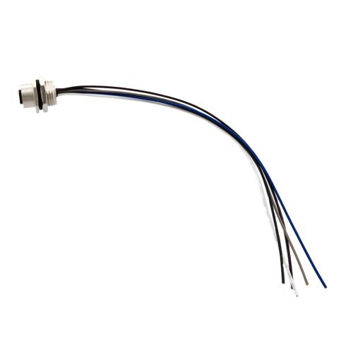 M12 Sensor 5 Pin B Code Female Receptacle, IP68 IP69K Rated, 60V, 4A ...