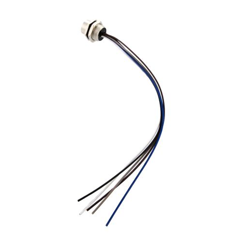 M12 Sensor 5 Pin B Code Female Receptacle, IP68 IP69K Rated, 60V, 4A ...