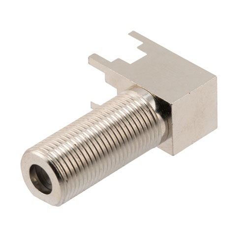 RF PCB Connector, F Female right angle, DIP (Thru Hole)