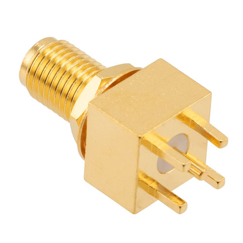 RF PCB Connector, SMA, Female, Up to 18 GHz, Through Hole, Straight, 0. ...