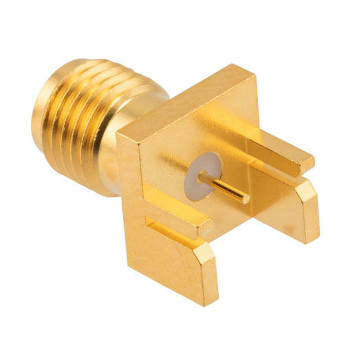 RF PCB Connector, SMA, Female, Up to 18 GHz, Edge Mount, Straight, 0. ...