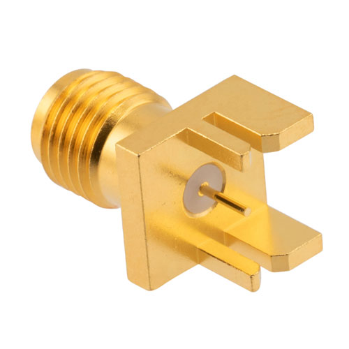 RF PCB Connector, SMA, Female, Up to 18 GHz, Edge Mount, Straight, 0. ...