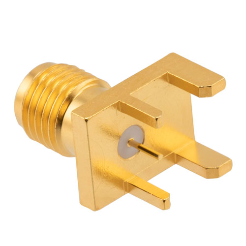 RF PCB Connector, SMA, Female, Up to 18 GHz, Edge Mount, Straight, 0. ...