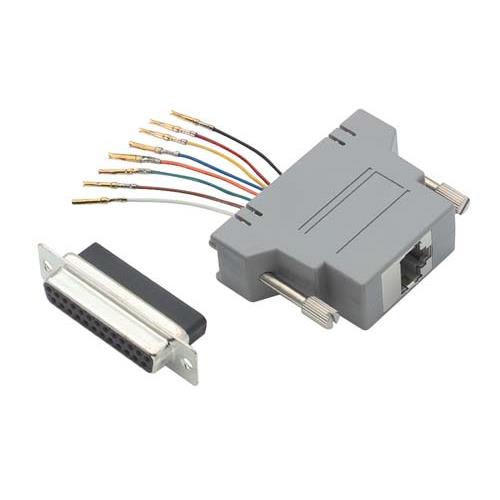 Shielded Modular Adapter, DB25 Female / RJ45 (8x8) Jack - RS25EMI8F