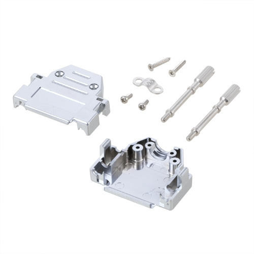 Assembled D-Sub Hood Kit, DB15/HD26 Matte Chrome - SDRS15HOT