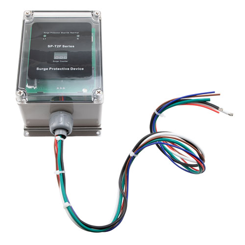 AC SPD Surge Counter Type 2 EMI Filtered 120Vac Single-Phase 100kA/phase