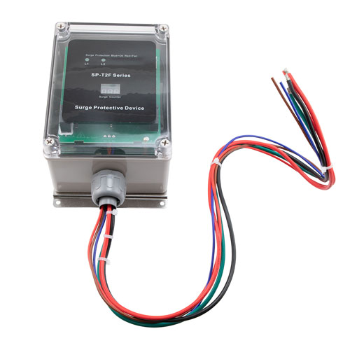 AC SPD Surge Counter Type 2 EMI Filtered 120/240Vac Split-Phase 100kA/phase
