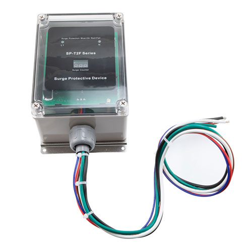 AC SPD Surge Counter Type 2 EMI Filtered 120Vac Single-Phase 200kA/phase
