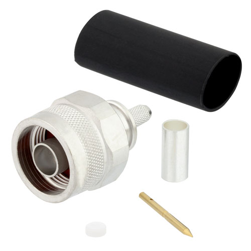 N Male Connector Crimp/Solder Attachment for LMR-195, LMR-195-DB, LMR ...