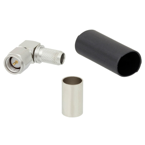 SMA Male Right Angle Connector Crimp/Solder Attachment for LMR-240, LMR ...