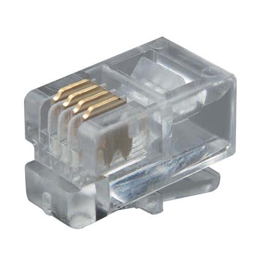Modular Plug, RJ11 (6x4), Rectangular Entry Pkg/100 - TD6P4C
