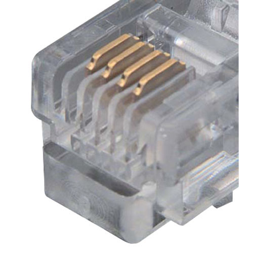 Flat Modular Cable, RJ11 (6x4) / Tinned End, 14.0 ft - TDC019-14