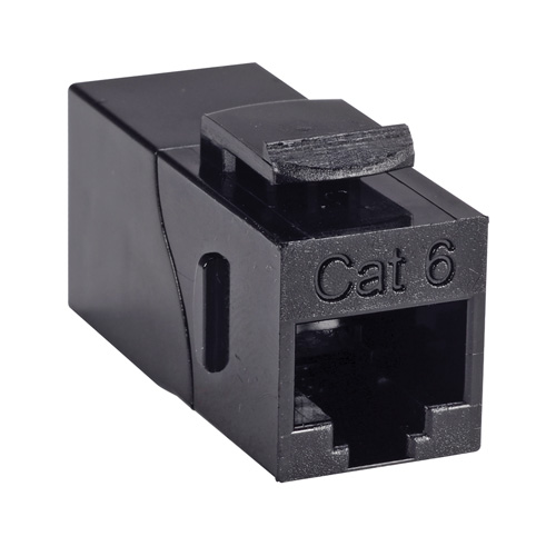 Category 6 Unshielded RJ45 (8x8) Right Angle Keystone Coupler ...