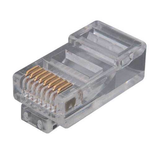 Modular Plug, RJ45 (8x8), Flat or Round Cable Pkg/100 - TDS8P8C
