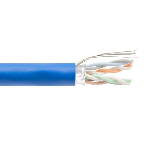 Category 6a 10gig Ethernet Bulk Cable, F/UTP Shielded, +105C Plenum CMP Jacket, 26AWG Stranded ...