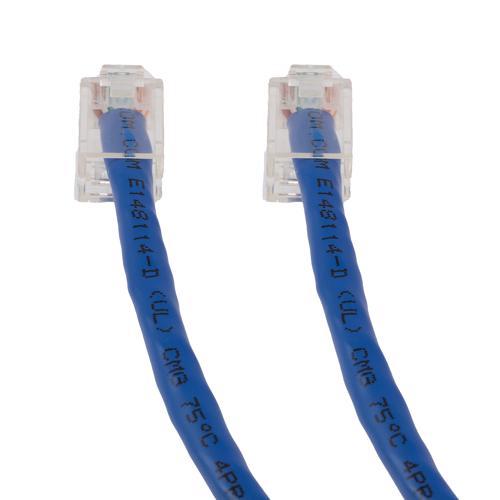 Category 5e Cat5e No Boot Cable Assembly, UTP Unshielded, 24AWG ...