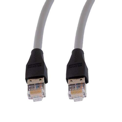 Cat6a Ethernet Cable Assembly, RJ45 to RJ45, Shielded CMR Gray PVC, 26 ...