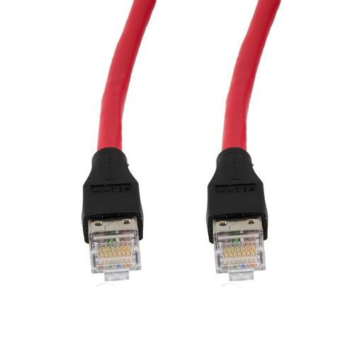 Cat6a Ethernet Cable Assembly, RJ45 to RJ45, Shielded CMR Red PVC, 26 ...