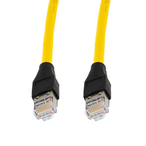 Cat6a Ethernet Cable Assembly, RJ45 to RJ45, Shielded CMR Yellow PVC ...