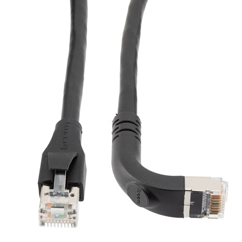 Ethernet Category 6a 10gig Right Angle Patch Cable, F/UTP Shielded ...