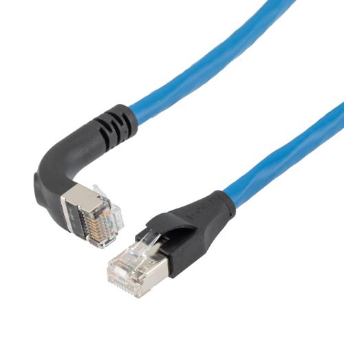 Ethernet Category 6a 10gig Right Angle Patch Cable, F/UTP Shielded ...
