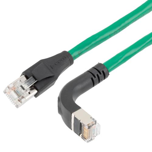Ethernet Category 6a 10gig Right Angle Patch Cable, F/UTP Shielded ...