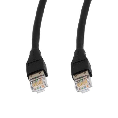Cat6a Ethernet Cable Assembly, RJ45 to RJ45, Shielded CMX Black PVC, 26 ...