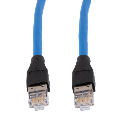 Cat6a Ethernet Cable Assembly, RJ45 to RJ45, Shielded CMX Blue PVC, 26 ...