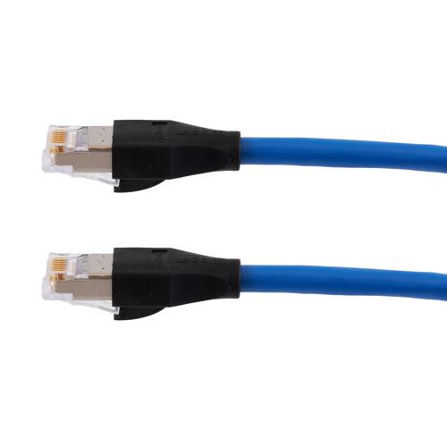 Cat6a Ethernet Cable Assembly, RJ45 to RJ45, Shielded CMX Blue PVC, 26 ...