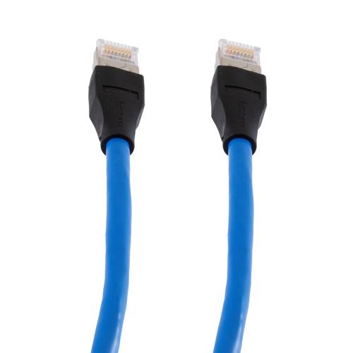 Cat6a Ethernet Cable Assembly, RJ45 to RJ45, Shielded CMX Blue PVC, 26 ...