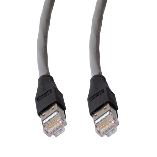 Cat6a Ethernet Cable Assembly, RJ45 to RJ45, Shielded CMX Gray PVC, 26 ...