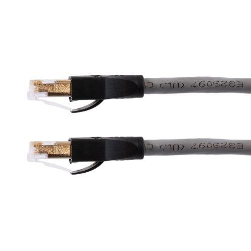 Cat6a Ethernet Cable Assembly, RJ45 to RJ45, Shielded CMX Gray PVC, 26 ...