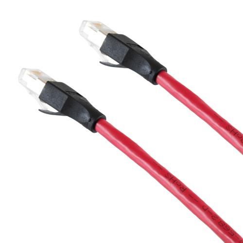 Cat6a Ethernet Cable Assembly, RJ45 to RJ45, Shielded CMX Red PVC, 26 ...