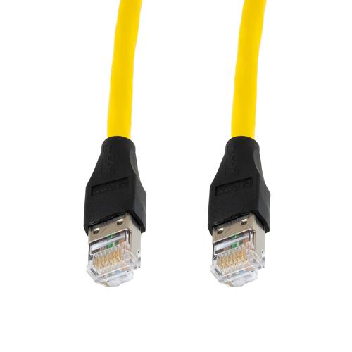 Cat6a Ethernet Cable Assembly, RJ45 to RJ45, Shielded CMX Yellow PVC ...