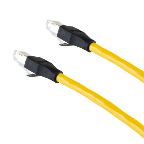 Cat6a Ethernet Cable Assembly, RJ45 to RJ45, Shielded CMX Yellow PVC ...