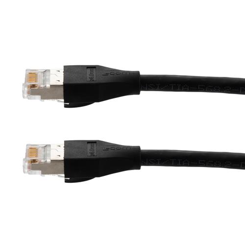 Cat6a Ethernet Cable Assembly, RJ45 to RJ45, Shielded CMX Black LSZH ...