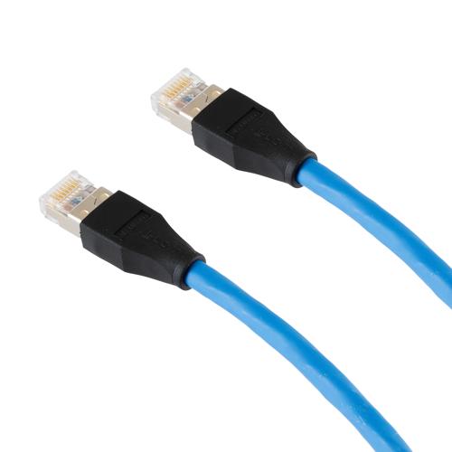 Cat6a Ethernet Cable Assembly, RJ45 to RJ45, Shielded CMX Blue LSZH, 26 ...