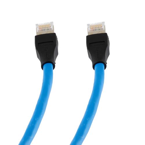Cat6a Ethernet Cable Assembly, RJ45 to RJ45, Shielded CMX Blue LSZH, 26 ...