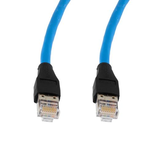 Cat6a Ethernet Cable Assembly, RJ45 to RJ45, Shielded CMX Blue LSZH, 26 ...