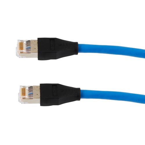 Cat6a Ethernet Cable Assembly, RJ45 to RJ45, Shielded CMX Blue LSZH, 26 ...