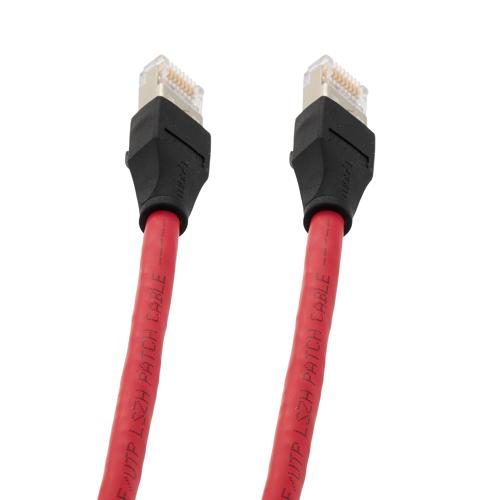 Cat6a Ethernet Cable Assembly, RJ45 to RJ45, Shielded CMX Red LSZH, 26 ...