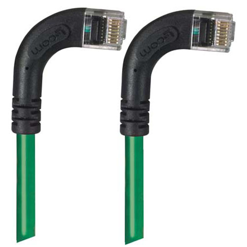Category 5E Right Angle Patch Cable, RA Right Exit/RA Right Exit, Green ...