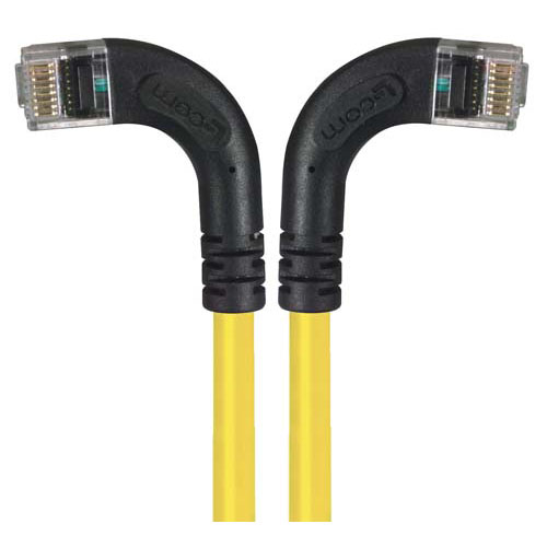 Category 5E Right Angle Patch Cable, RA Left Exit/RA Right Exit, Yellow ...