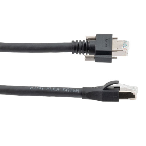 Category 6a GigE SF/UTP PVC High Flex Ethernet Assembly, GigE/RJ45, 2.5M